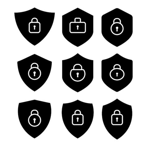 Premium Vector Shield Protections And Security Vector Set