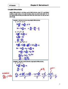 AP Calculus 04 Derivatives II Teacher TpT