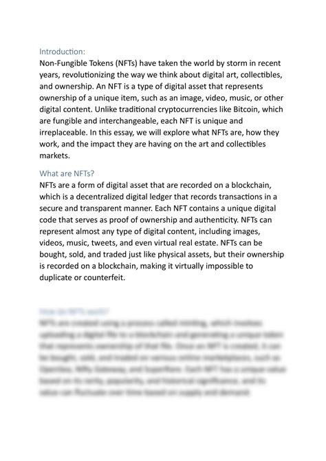 non fungible tokens nfts computer science a level a levels ocr