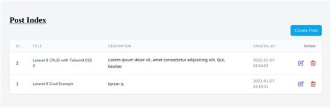 Laravel Crud With Tailwind Css Example Larainfo