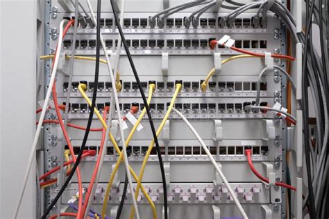 Multiple Colorful Cables In An It And Server Room Stock Image Image Of Room Internet 290324611