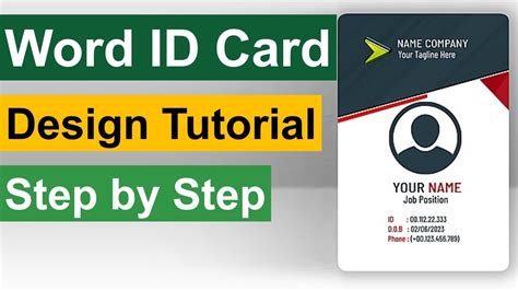Create Professional Id Card With Ms Word Ms Word Id Card Design Tutorial Msword Youtube