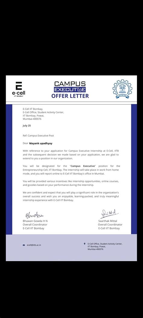 Mayank Upadhyay On Linkedin Intership Ecelliitbombay Iitbombay