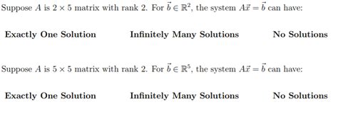 solved suppose a is 2 x 5 matrix with rank 2 for ver the