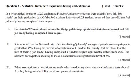 Solved Question Statistical Inference Hypothesis Chegg