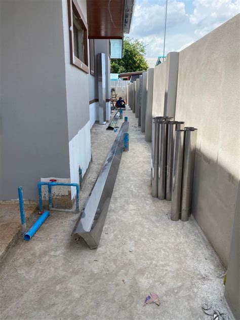 รางน้ำฝน สแตนเลสเกรด304 รางน้ำฝน งานสแตนเลส ทุกชนิด