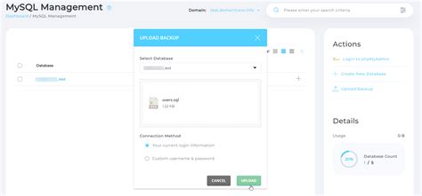 Crowncloud Wiki How To Create And Manage Database In Directadmin
