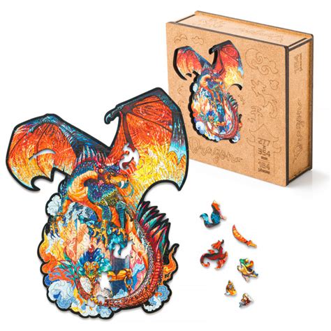 Деревянные пазлы для взрослых и для детей / Головоломка /"Дракон" 28х35 ...