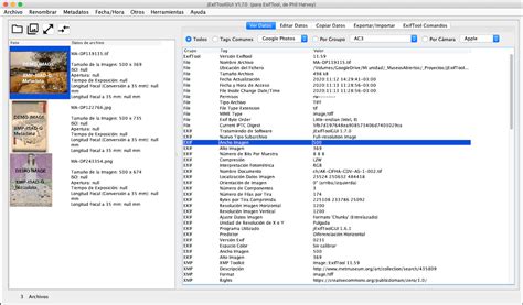 manual jexiftoolgui en español docs museos abiertos docs museos