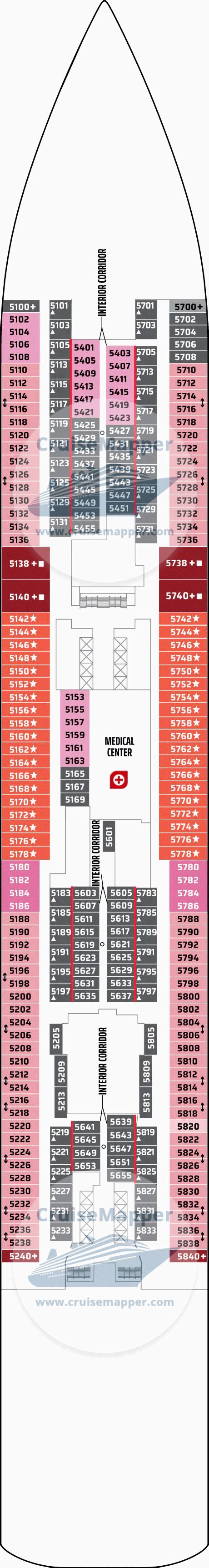 Norwegian Getaway Deck 5 Plan Cruisemapper
