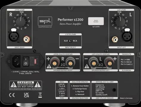 Spl Performer S1200 Power Amplifier ~ The Sound Advocate