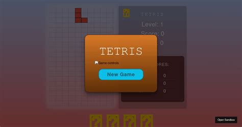 Tetris Codesandbox