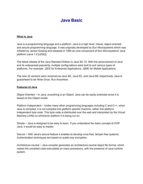 Java Presentationpptx Programming Languages Computing