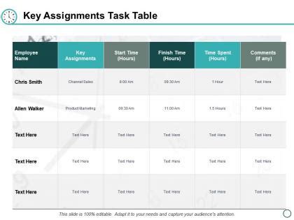 Task Table SlideTeam