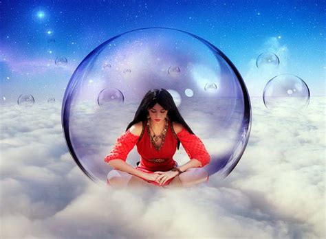 Girl Inside A Bubble