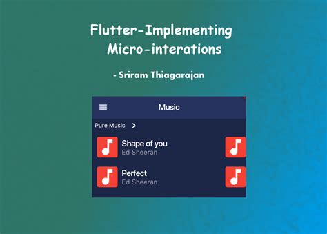 Flutter — Implementing Micro Interactions — Scrollable Horizontal List