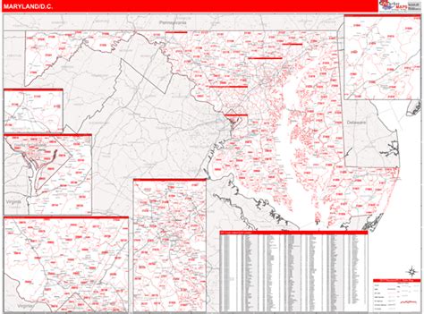 Zip Codes Map With State Of Md