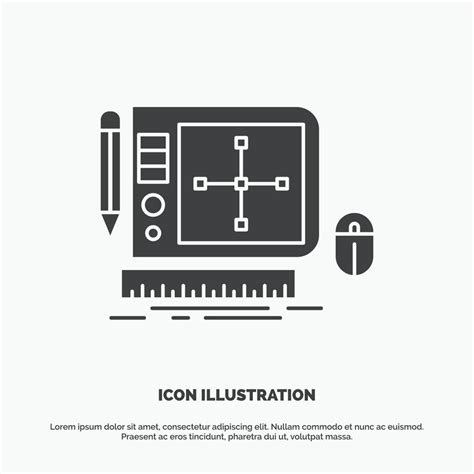 Design Graphic Tool Software Web Designing Icon Glyph Vector Gray Symbol For Ui And Ux