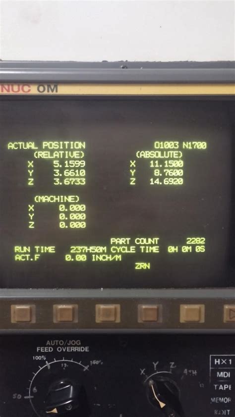 Trouble Setting Work Offsets On Fanuc 0m G54 59