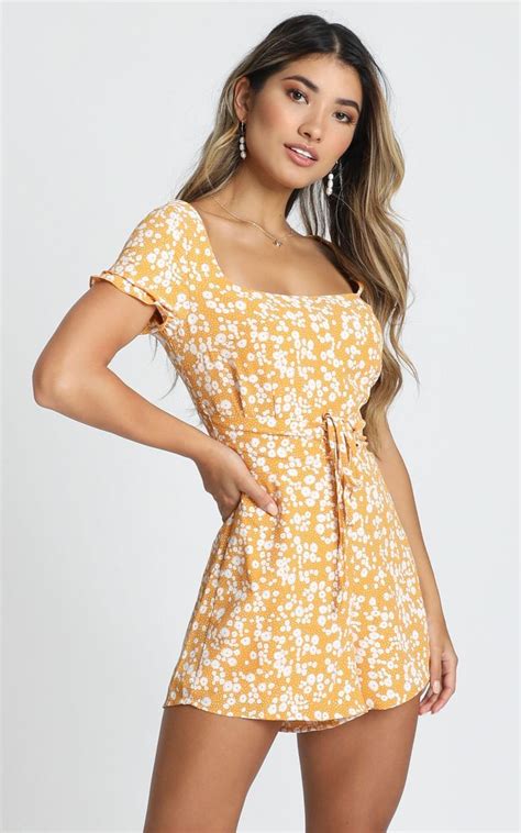 Eye Candy Playsuit In Mustard Showpo Playsuit Summer Clothes Sale