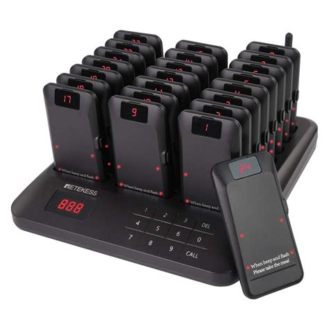 Retekess Td157p Restaurant Guest Pager System With 24 Out Of Range