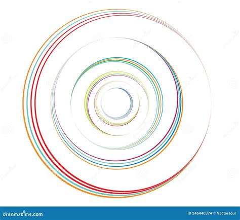 Concentric Circles Rings Circular Geometric Element Stock Vector Illustration Of Ring