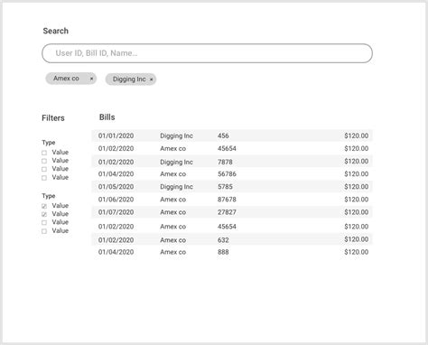 Tables Multiple Search Values And Filters User Experience Stack