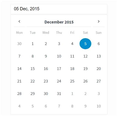 Elegant Customizable Date Picker In AngularJS Angular Script