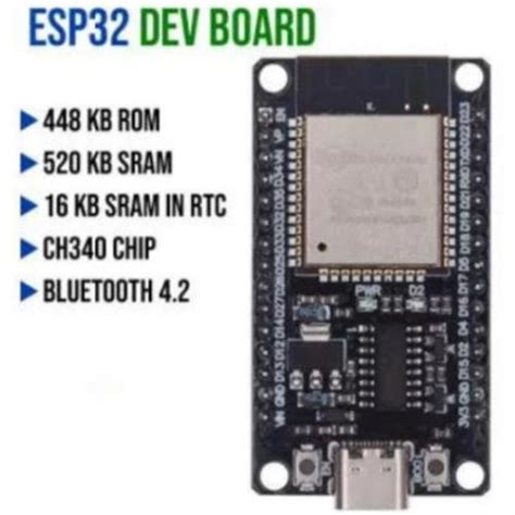 Jual Esp32 Development Board Dual Core Esp 32 And Esp 32s Board Wroom 32 Esp32 Usb Typec Kota