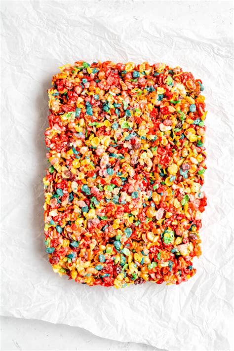 Easy, 3-Ingredient Fruity Pebbles Cereal Bars (a.k.a. Rainbow Rice Krispies Treats ...