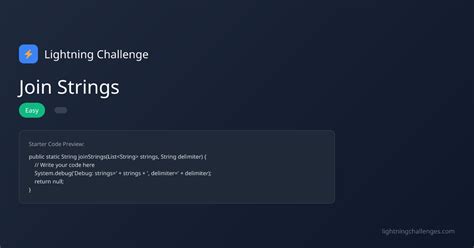 Join Strings Lightning Challenge