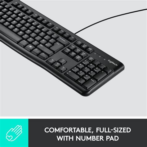Logitech K120 Wired Business Keyboard For Windows Or Linux Usb Plug And Play Full Size Spill
