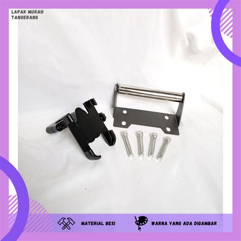 Jual PAKET BRACKET DUDUKAN PHONE HOLDER GPS ALUMUNIUM CBX CB 150 X C1 STANG HP CB Shopee Indonesia