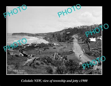 Old Large Historic Photo Of Coledale Nsw View Of Township And Jetty C19 Images And Archives