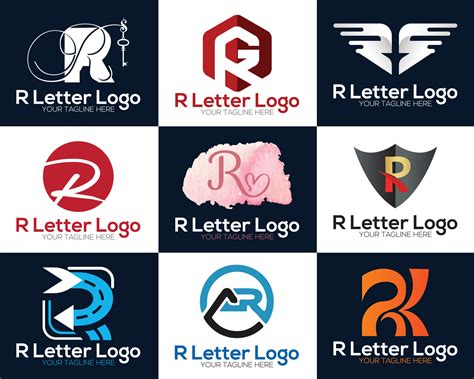 Abstract Colorful Letter R Logo Creative Design Template R Letter Logo Design Template R