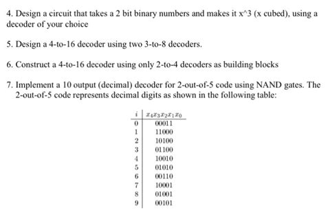 Solved Design A Circuit That Takes A Bit Binary Numbers Chegg