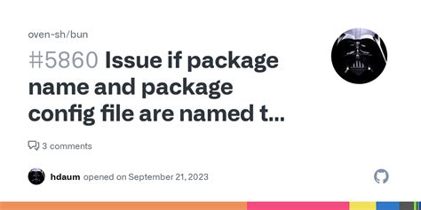 Issue If Package Name And Package Config File Are Named The Same