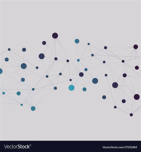 Molecule Structure Interconnection Network Vector Image