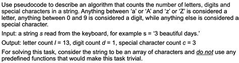 solved use pseudocode to describe an algorithm that counts