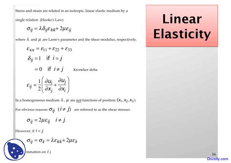 Linear Elasticity Seismology Lecture Slides Docsity