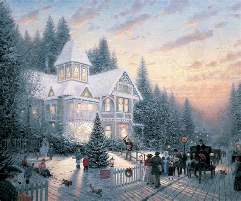 Thomas Kinkade Victorian Christmas Village Snowglobe At Douglas