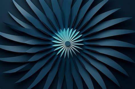 Premium Photo Blue Background Geometric Overlap Layer Paper Cut On Dark With Space Design