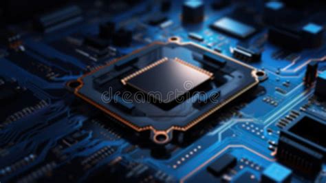 Central Computer Processors Cpu Concept Motherboard Digital Chip Stock Illustration