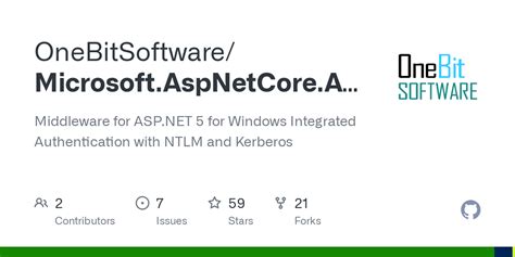 GitHub OneBitSoftware Microsoft AspNetCore Authentication ActiveDirectory Middleware For ASP
