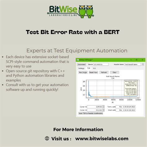 test bit error rate with a bert — bitwise laboratories bitwiselabs