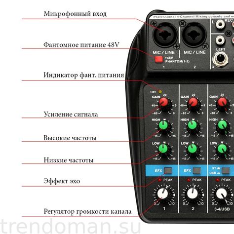 Микшерный пульт Teyun A4 микшер консоль звуковая карта Usb