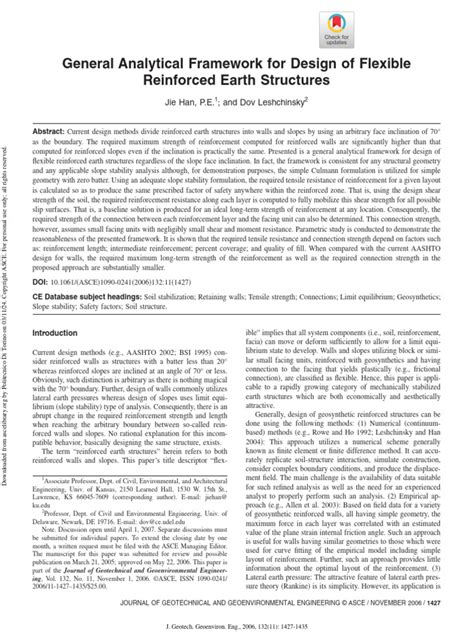 Han 2006 General Analytical Framework For Design Of