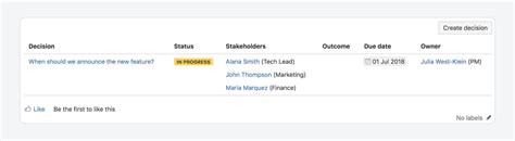 Decision Template Atlassian Documentation
