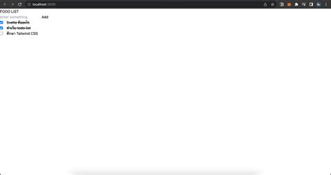 ทำเว็บ todo list แบบง่ายๆ โดยใช้ svelte และ tailwind css เป็นครั้งแรก