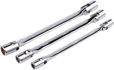 Jp 3 パックスイベルヘッドフレキシブルソケットレンチセットメトリックダブル 12 ポイントスパナラチェットドライバー